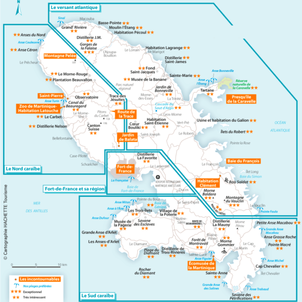 Plans et carte de la Martinique : routes, plages, communes… 🗺️ ...